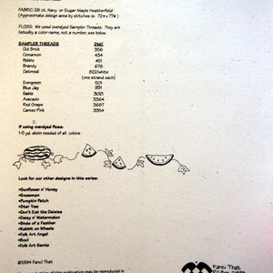 Daisy N' Watermelon by Fanci That Vintage Counted Cross Stitch Pattern ...