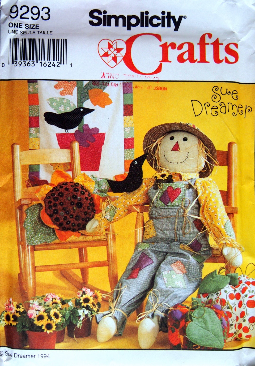33-inch Scarecrow, Pumpkin in Two Sizes, Sunflower Pillow and ...