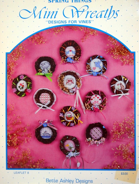 Spring Things Mini Wreaths designs for Vines by - Etsy