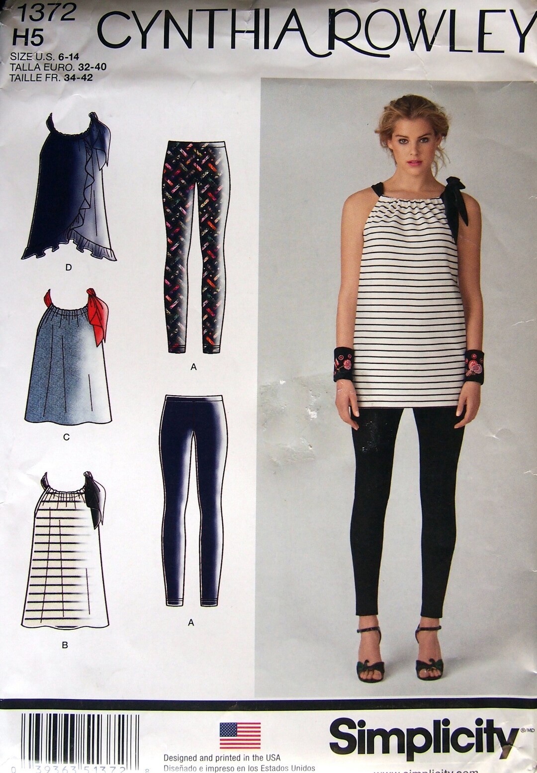 Misses' Mini-dress or Top, Tunic and Knit Leggings - Cynthia Rowley Size 6, 8, 10, 12, 14 ...