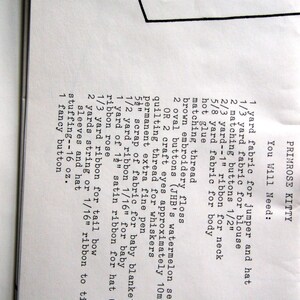 Primrose Kitty by Kathy Pace and Gooseberry Hill Vintage Uncut Sewing ...