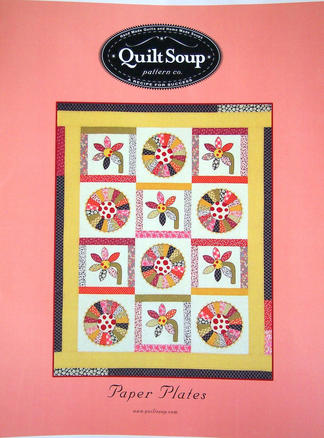 Paper Plates by Quilt Soup Pattern Co. Appliqued and Pieced Wall ...