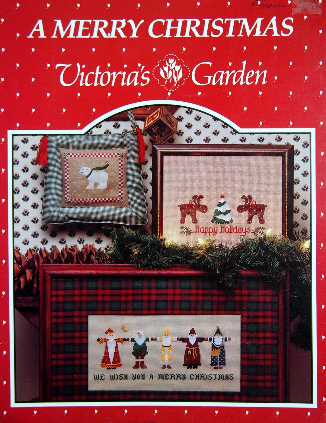 A Merry Christmas by Victoria's Garden Vintage Counted Cross Stitch ...