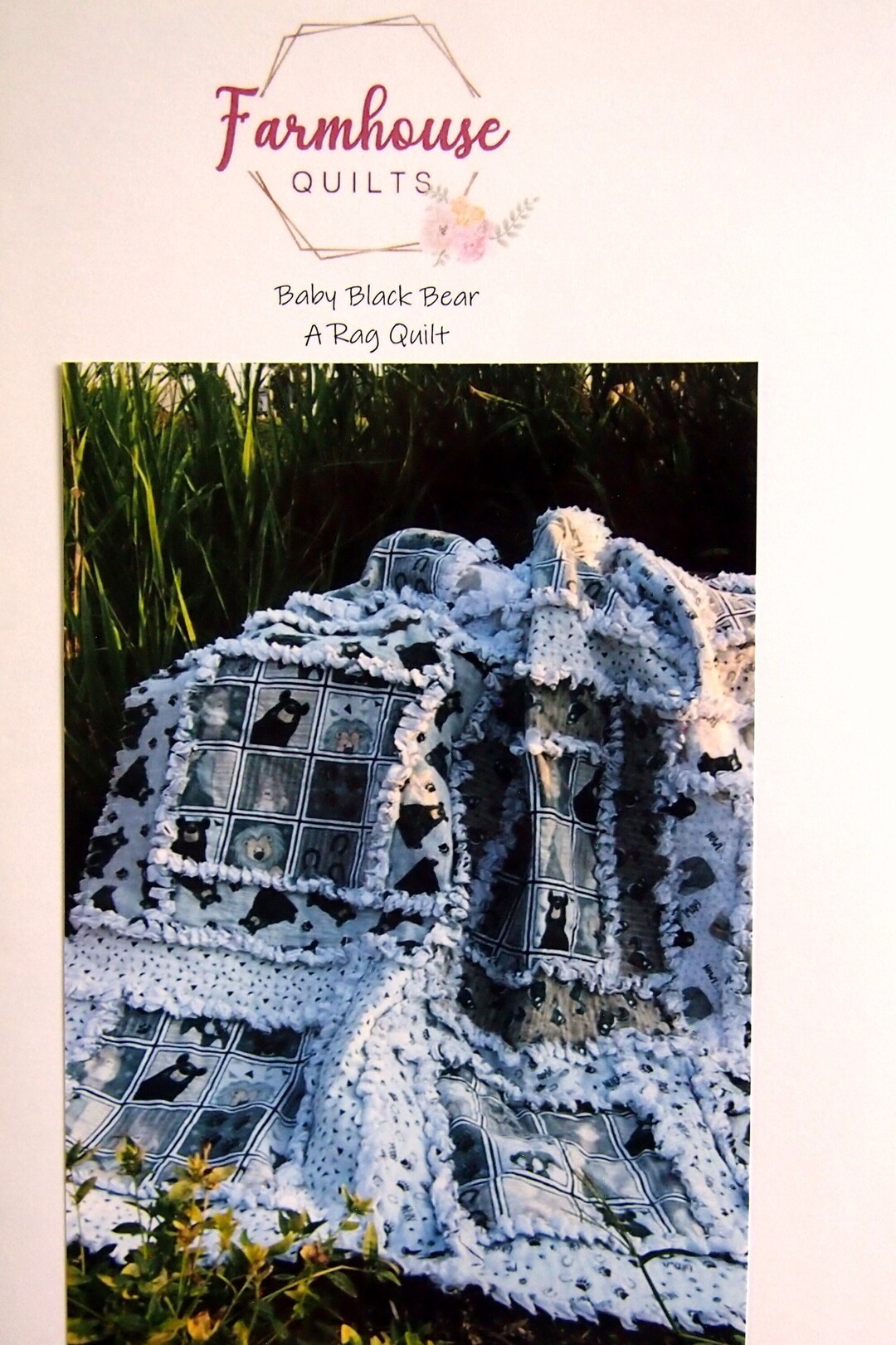 Baby Black Bear - A Rag Quilt by Farmhouse Quilts Rag Quilt Pattern ...