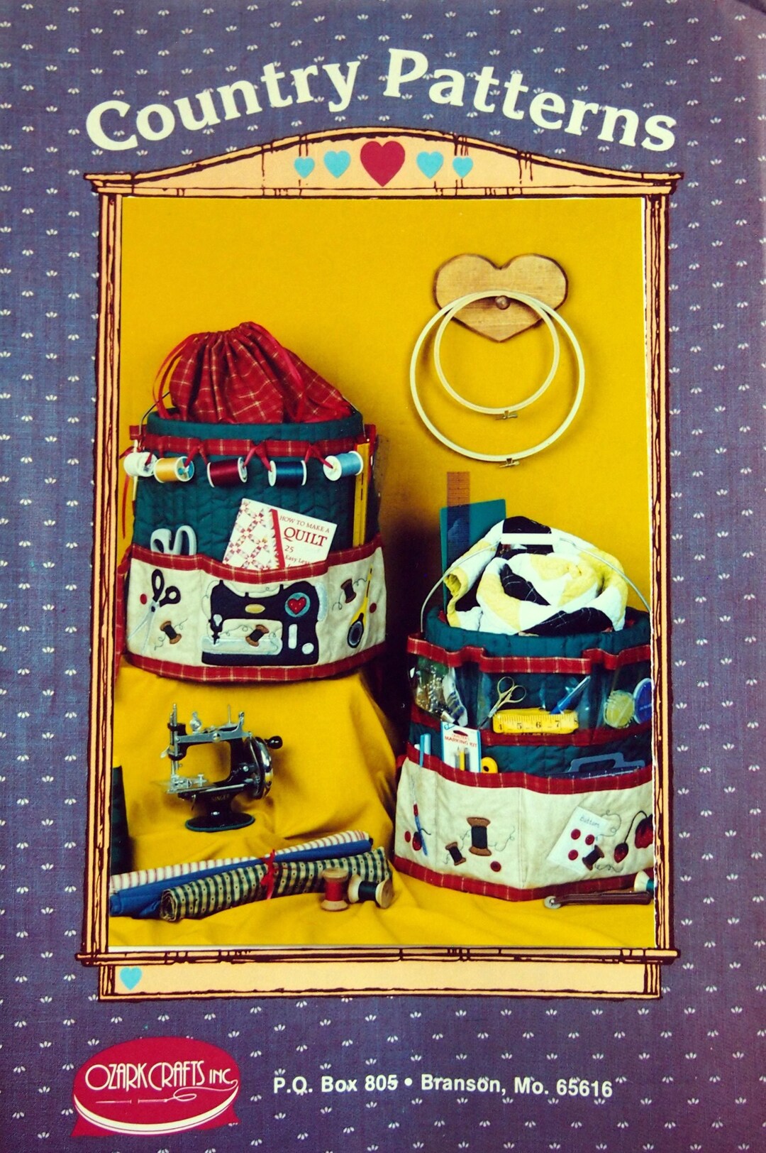 Sew &go Caddy - Country Patterns by Ozark Crafts Vintage Uncut Sewing ...