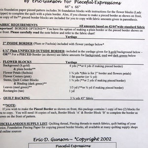 Lady of the Woods by Eric Gunson for Pieceful Expressions Quilt Pattern ...