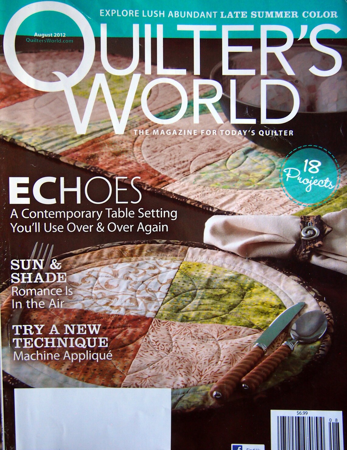 Quilter's World Quilting Pattern Magazine August 2012 | Etsy
