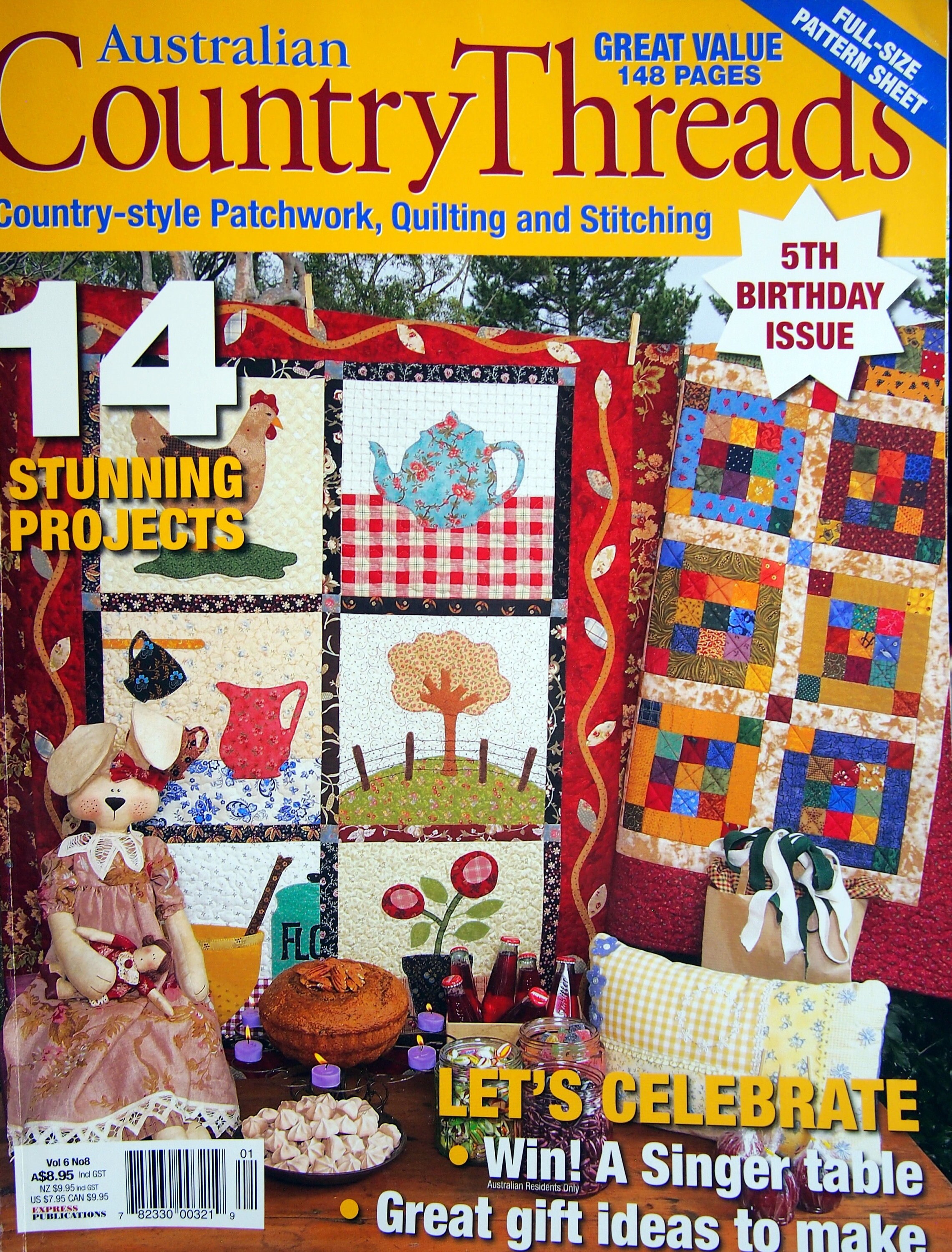 Australian Country Threads 5th Birthday Issue Quilting | Etsy
