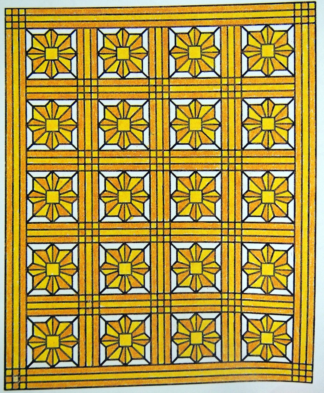 Sunbeam (with Template) by Spinning Spools Vintage Quilt Pattern ...