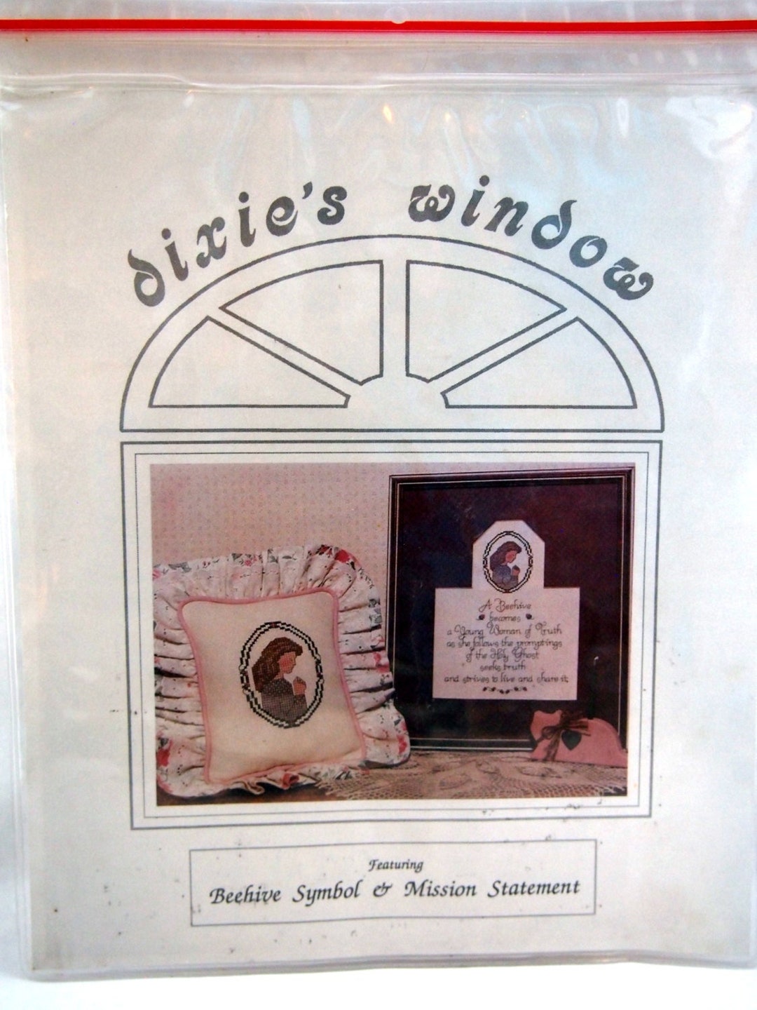 Dixie's Window Featuring Beehive Symbol & Mission Statement Vintage LDS ...