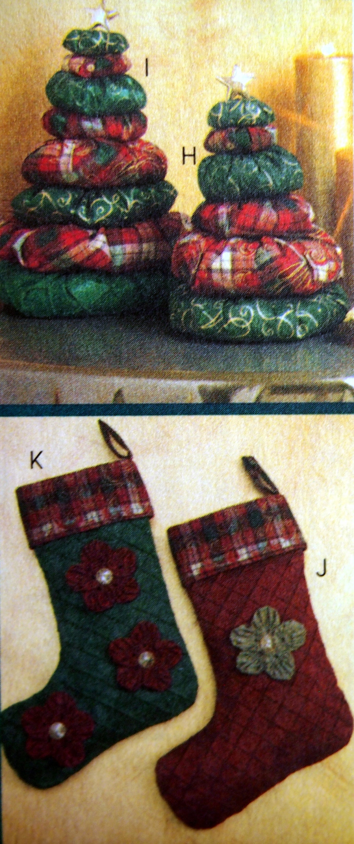 Stockings, Wreath, Tree in Two Sizes, Ornaments and Garland Mccall's ...
