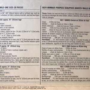 Soft Sculptured Animals - Marjorie Puckett Simplicity 6824 Vintage ...