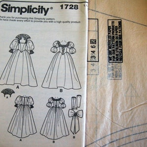 Misses' Costume Size 4, 6, 8, 10, 12 Simplicity 1728 Uncut Sewing ...
