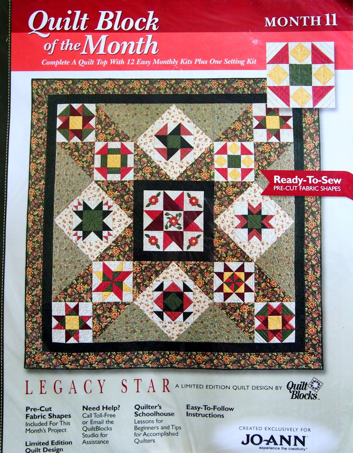 Sawtooth - Month 11 - Legacy Star for Joann Fabric and Craft Vintage ...