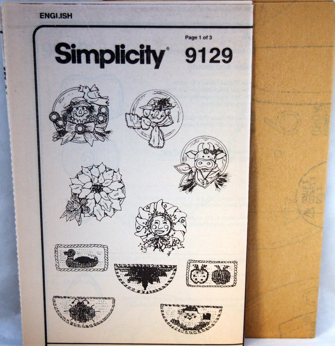 Decorative Hats and Door Mats Simplicity Crafts 9129 Vintage | Etsy