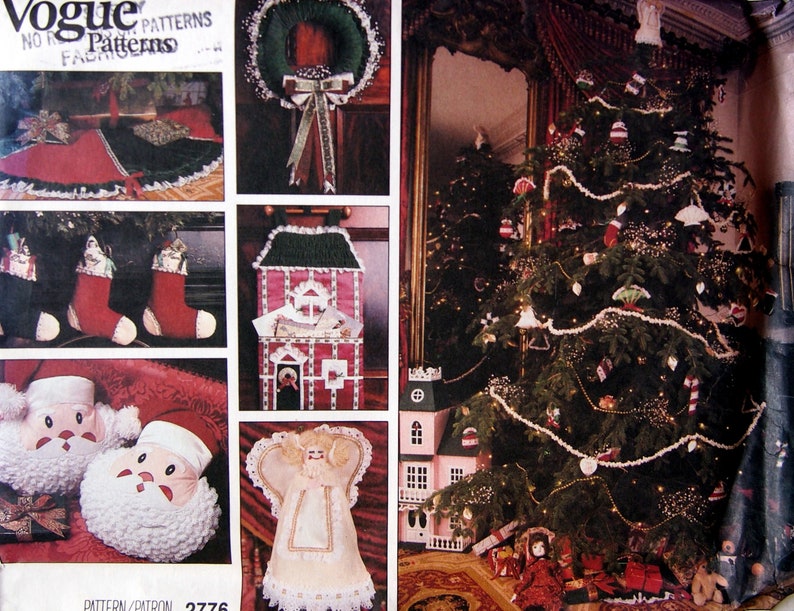 Christmas Vogue Patterns 2776 Vintage Uncut Sewing Pattern 1987 - Etsy