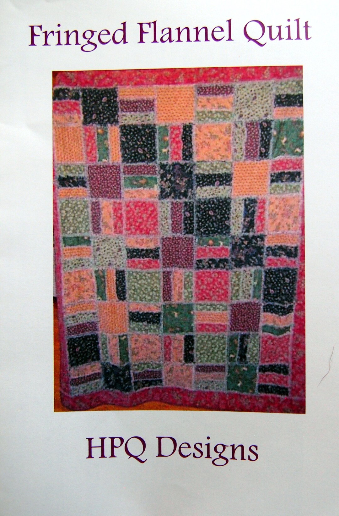 Fringed Flannel Quilt by HPQ Designs Quilt Pattern Packet 2007 - Etsy