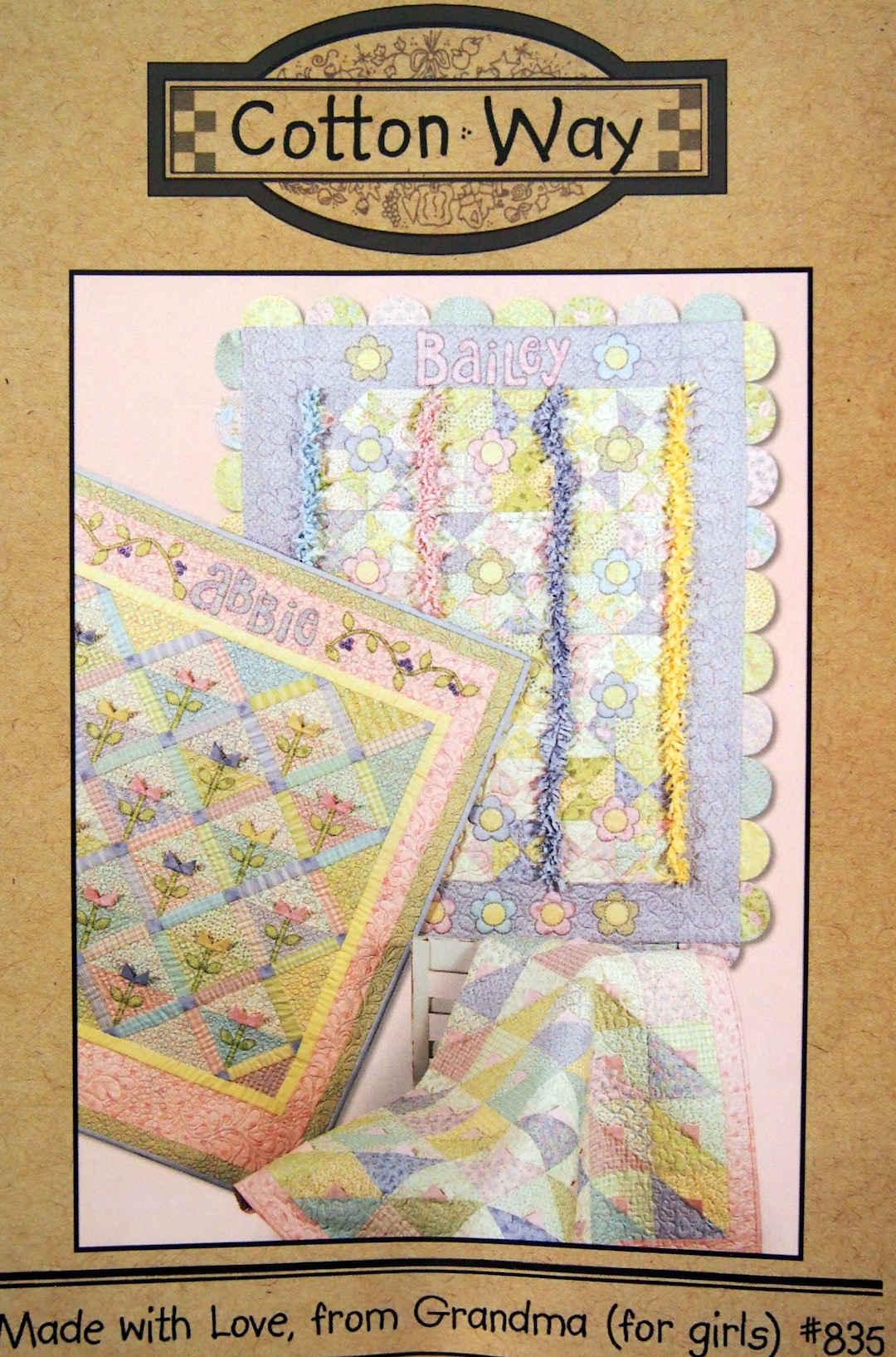 Made With Love, From Grandma (for Girls) #835 by Cotton Way Quilt ...