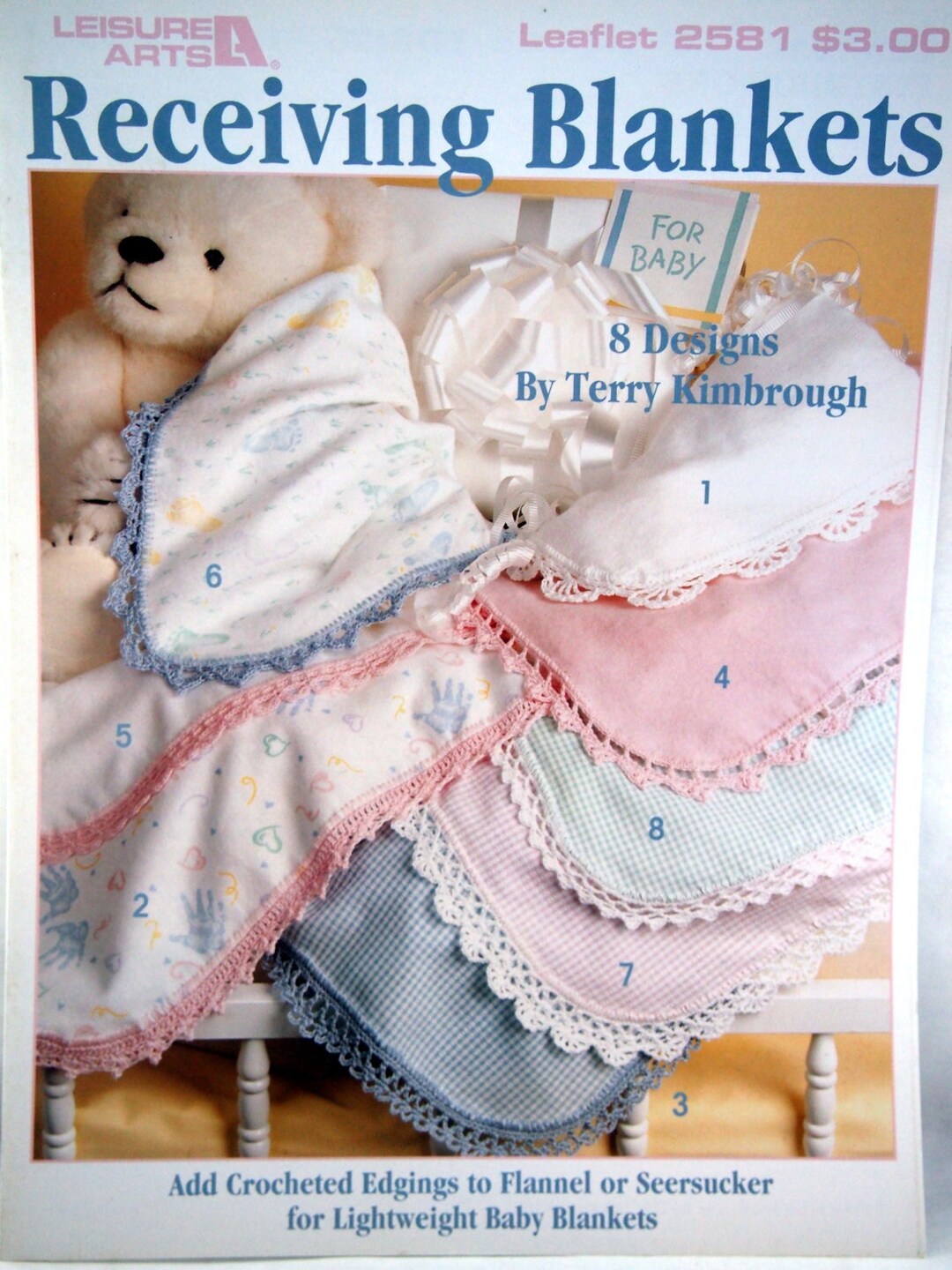 Receiving Blankets 8 Designs by Terry Kimbrough Vintage Crochet Pattern ...