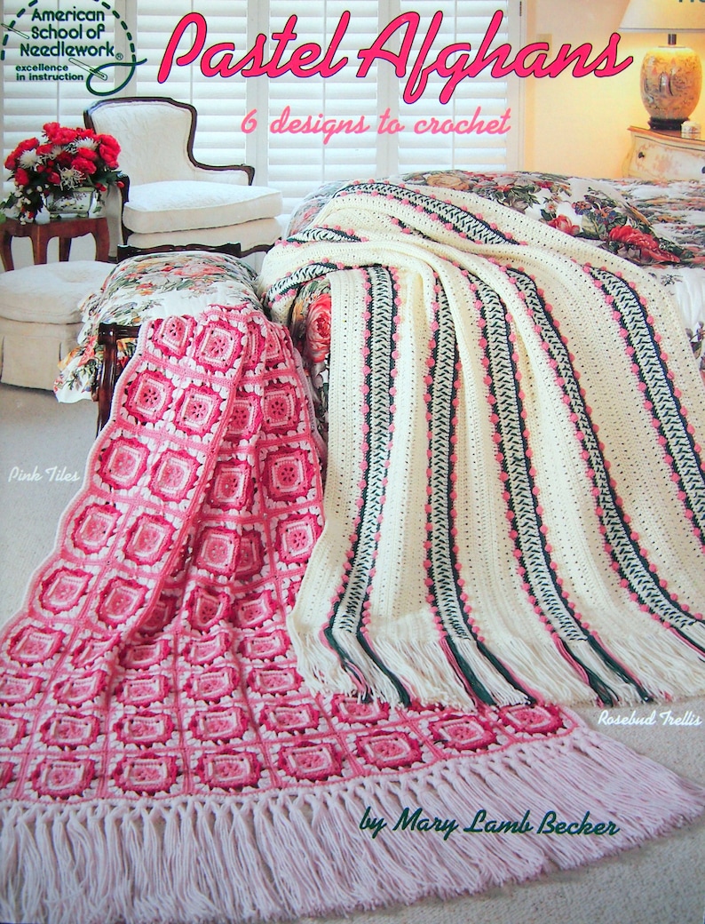 Pastel Afghans 6 Designs to Crochet by Mary Lamb Becker - Etsy