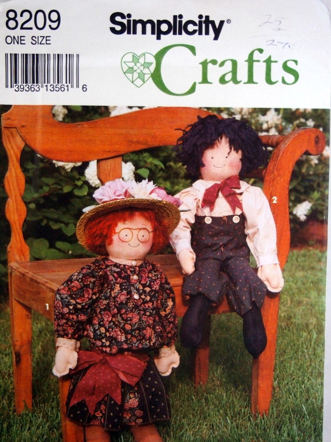 Decorative Doll and Clothing Simplicity Crafts 8209 Vintage Uncut ...