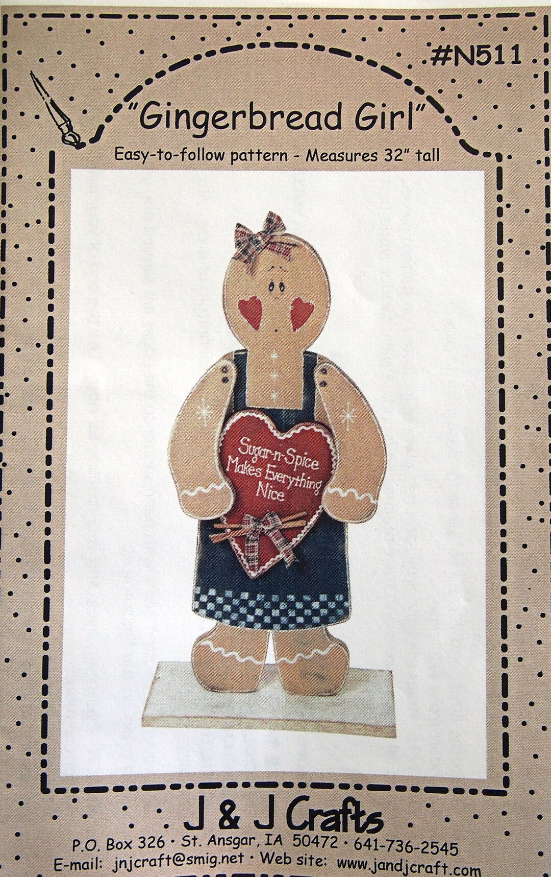 Gingerbread Girl by Julie Kruger and J & J Crafts Vintage Tole and ...
