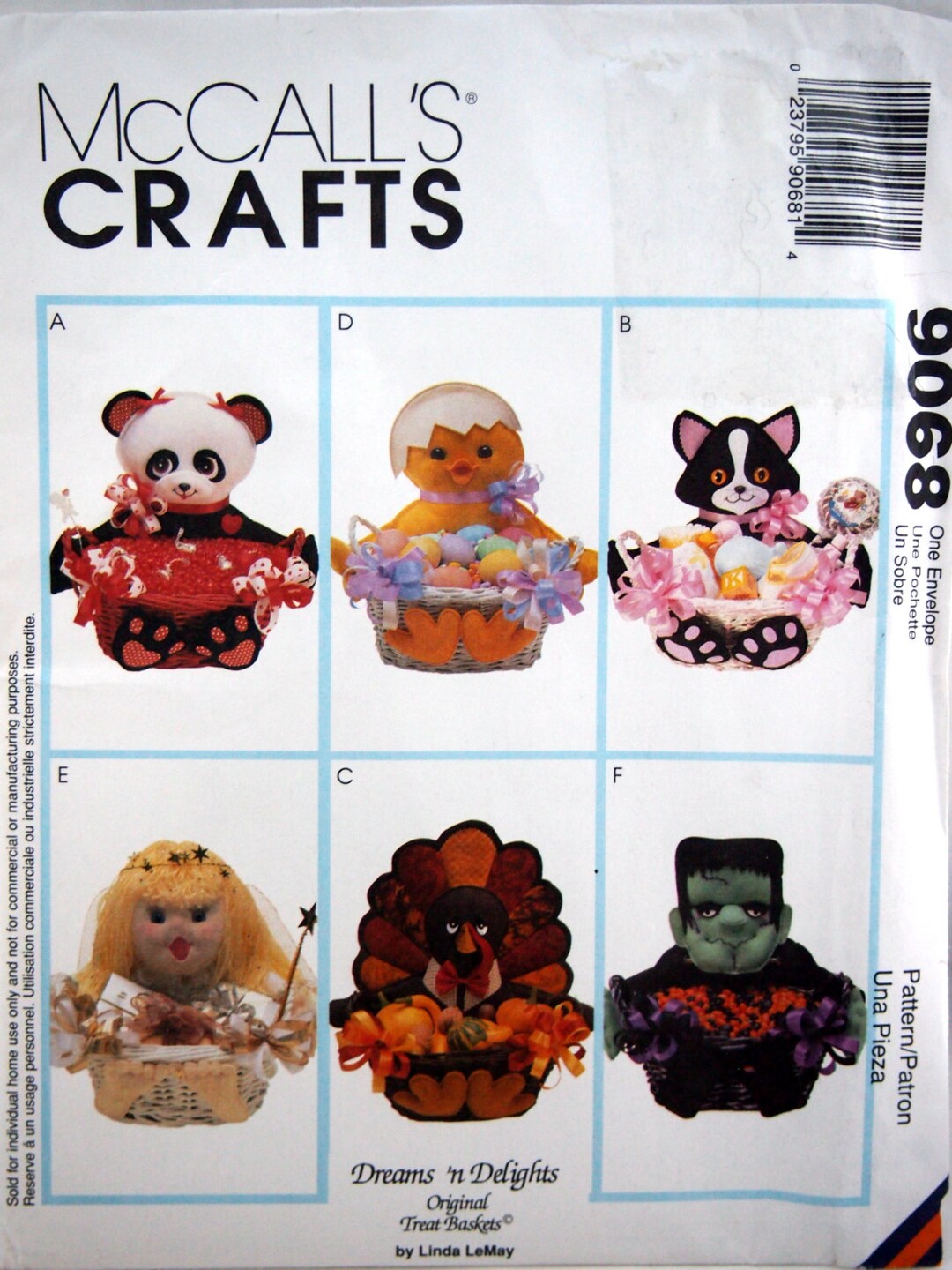 Treat Baskets Mccall's Crafts 9068 Vintage Uncut Sewing Pattern 1997 - Etsy