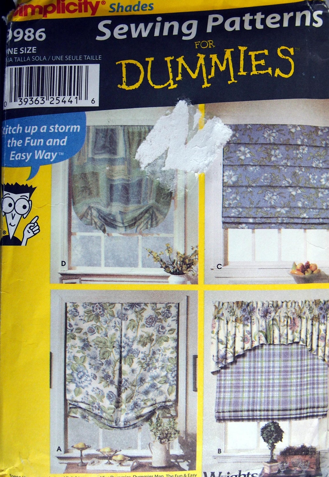 Shades - Sewing Patterns for Dummies Simplicity 9986 Vintage Uncut ...