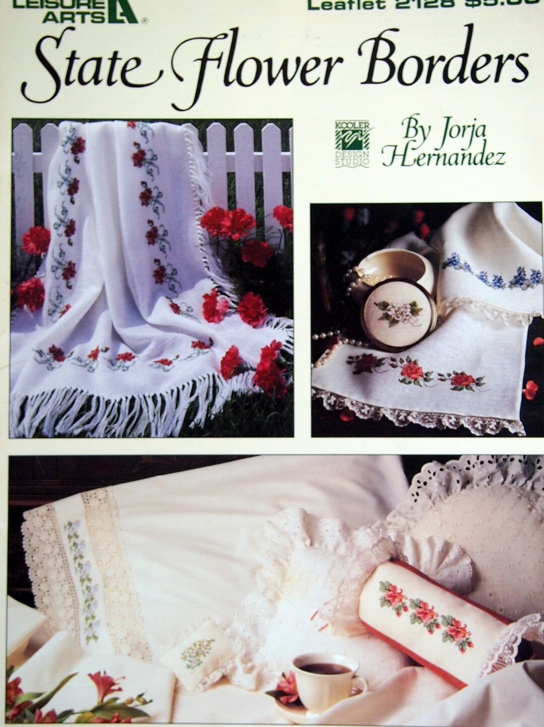 State Flower Borders by Jorja Hernandez Vintage Counted Cross - Etsy