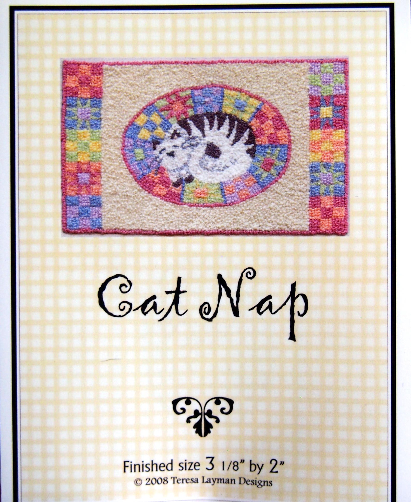 Cat Nap (with Fabric) by Teresa Layman Design Punchneedle Embroidery ...