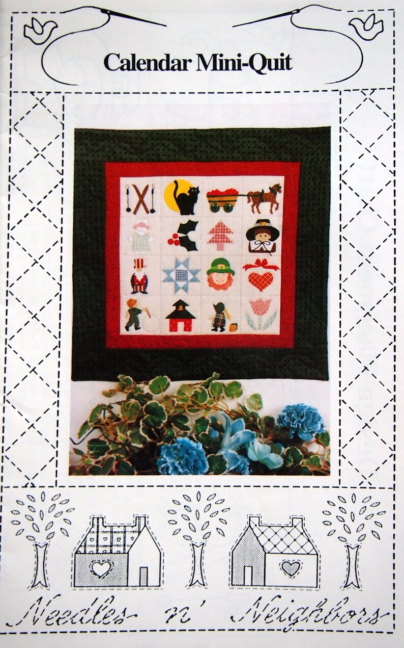 Calendar Mini-quilt by Jill Mcgough and Needles N' - Etsy