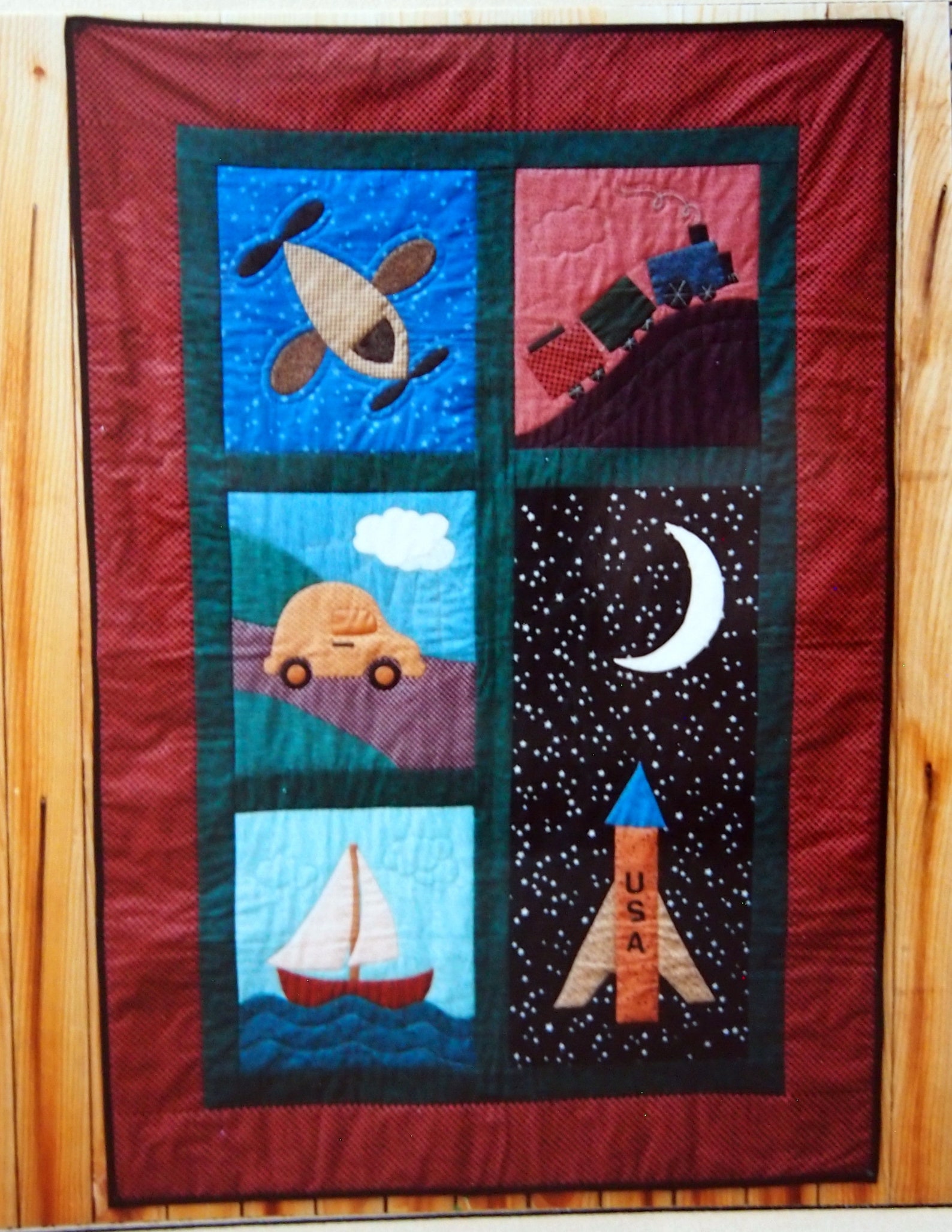 Transportation Quilt by Fabric Expressions Vintage Quilt Pattern Packet ...