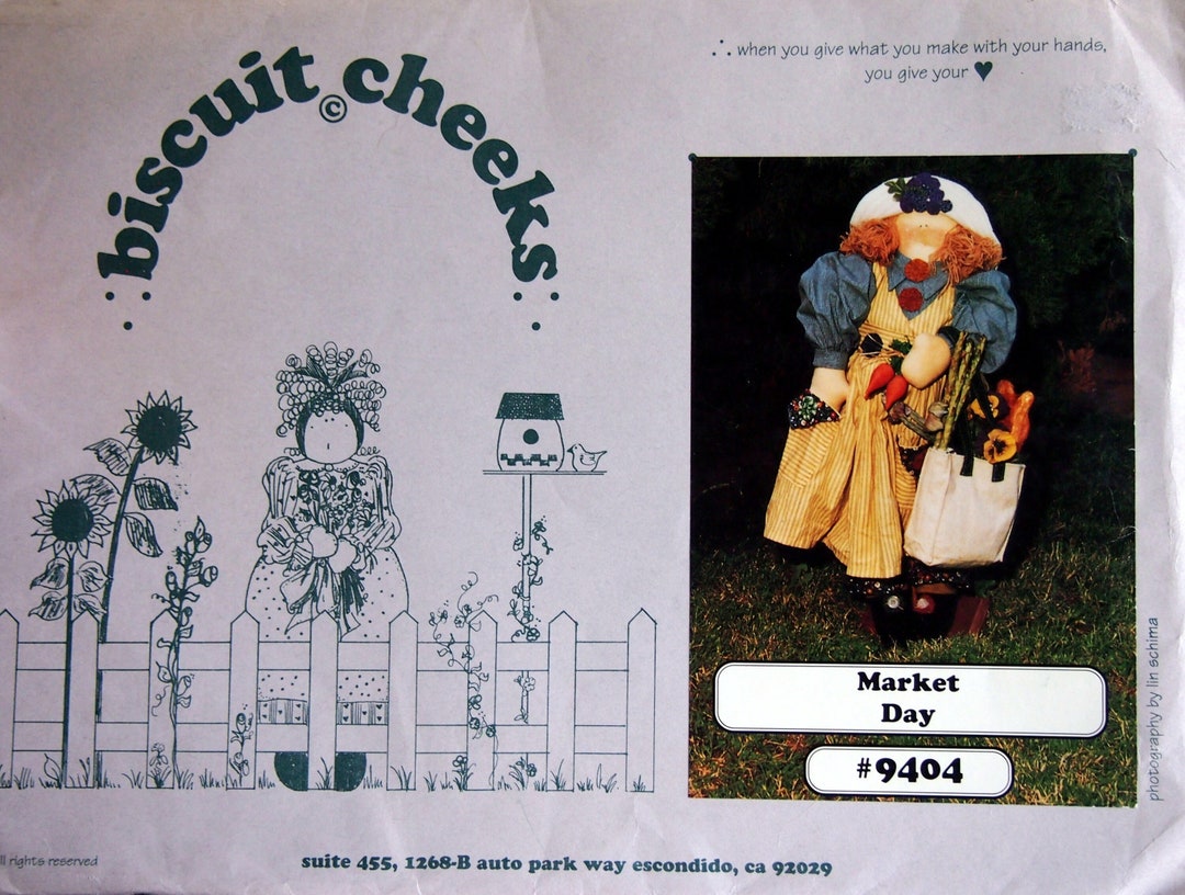Market Day by Biscuit Cheeks Vintage Uncut Sewing Pattern Packet 1994 ...