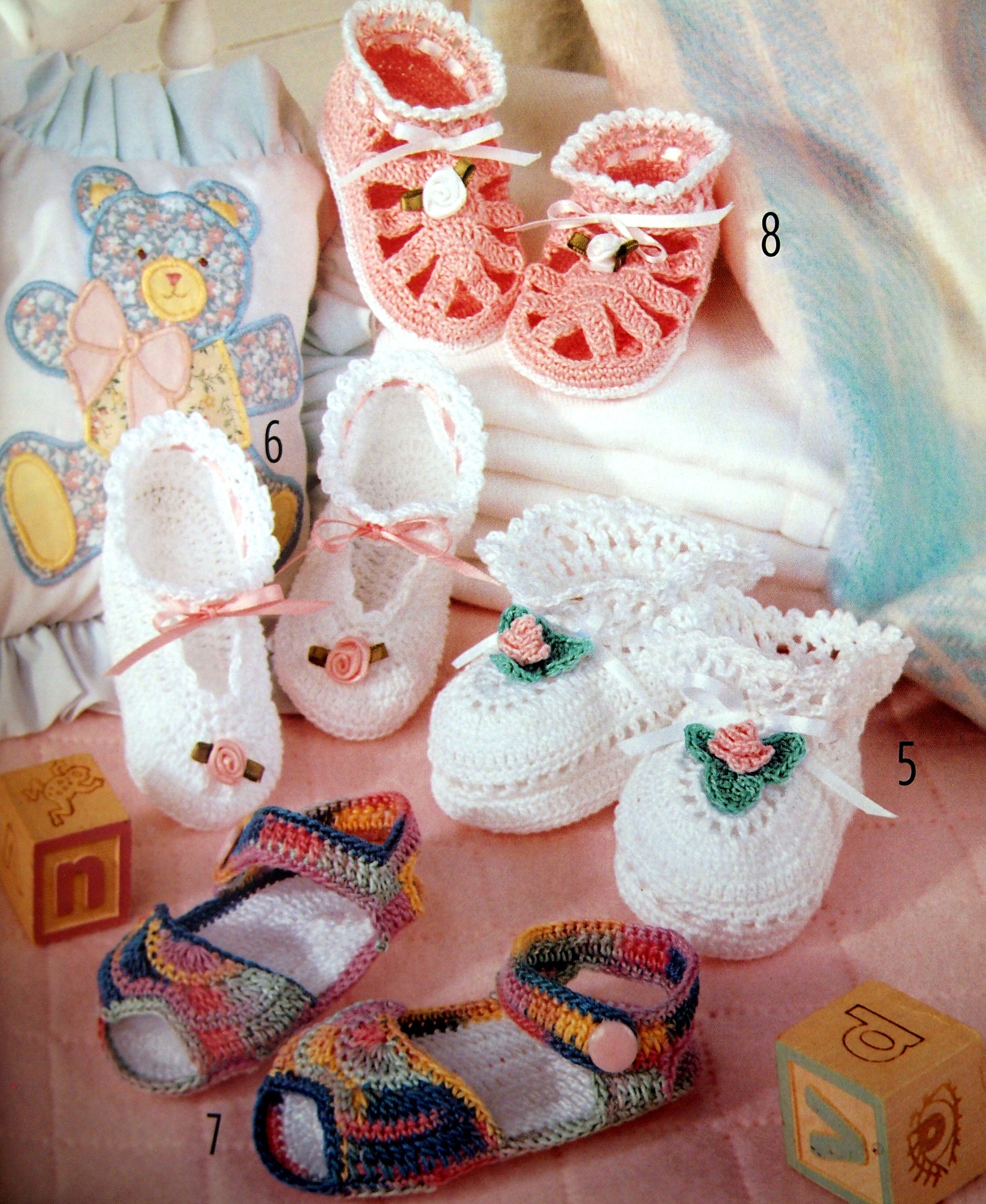 Crochet Booties 11 Crochet Thread Booties By Kay Meadors Small | Etsy