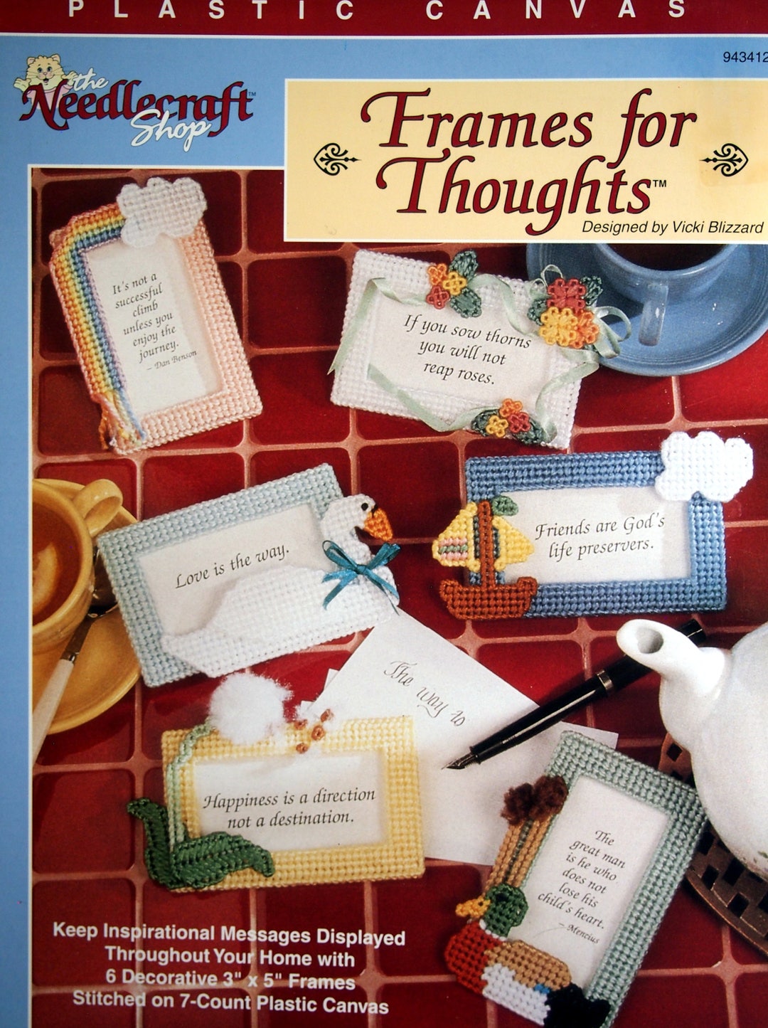 Frames for Thoughts by Vicki Blizzard Plastic Canvas Pattern Leaflet ...