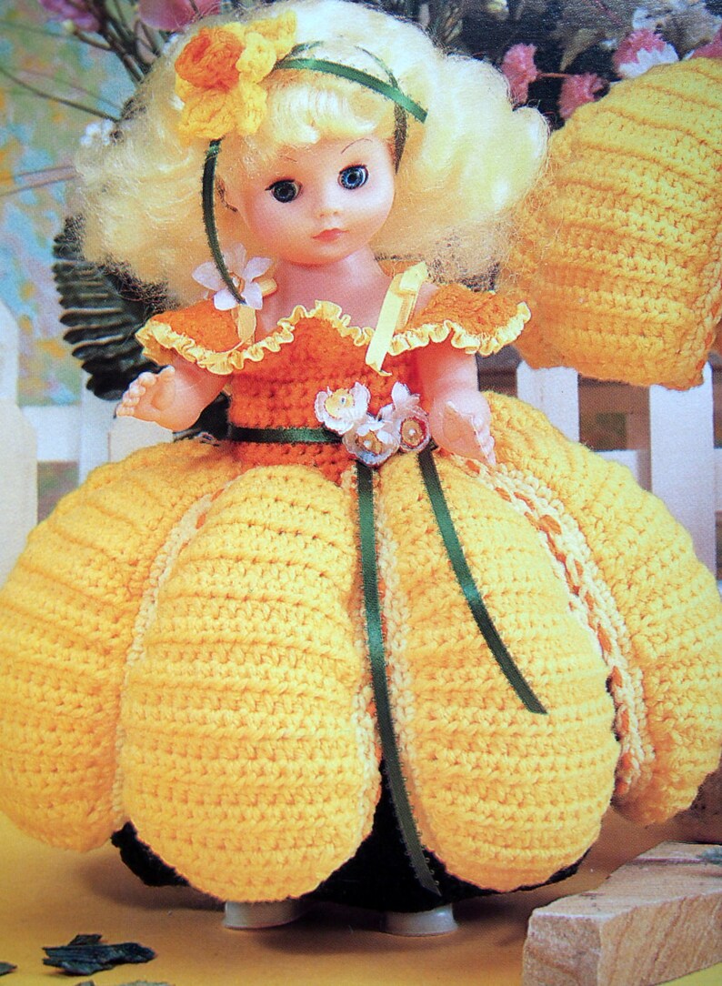 Miss Daffodil Music Box Doll and Pillow Doll by Fibre Craft - Etsy