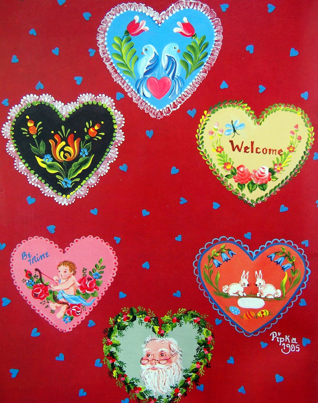 Folk Hearts Volume I A Book of Heart Ideas and Designs by Pipka Vintage ...