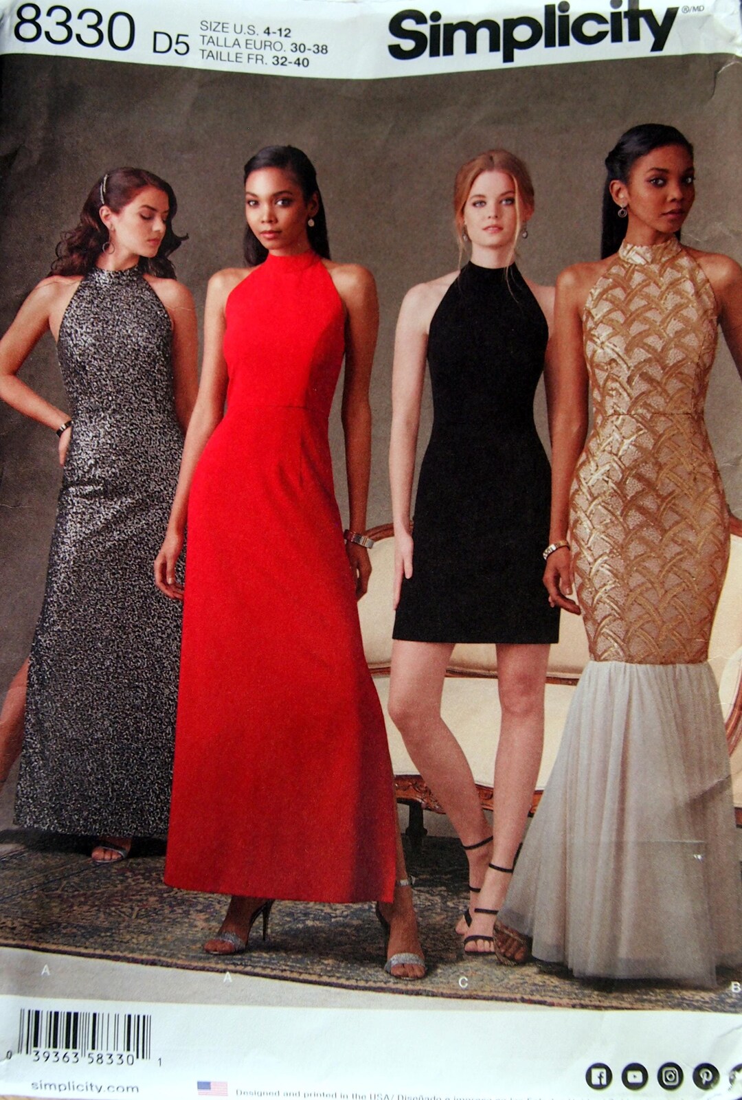 Misses' Dress With Skirt and Back Variations Size 4 to 12 Simplicity ...