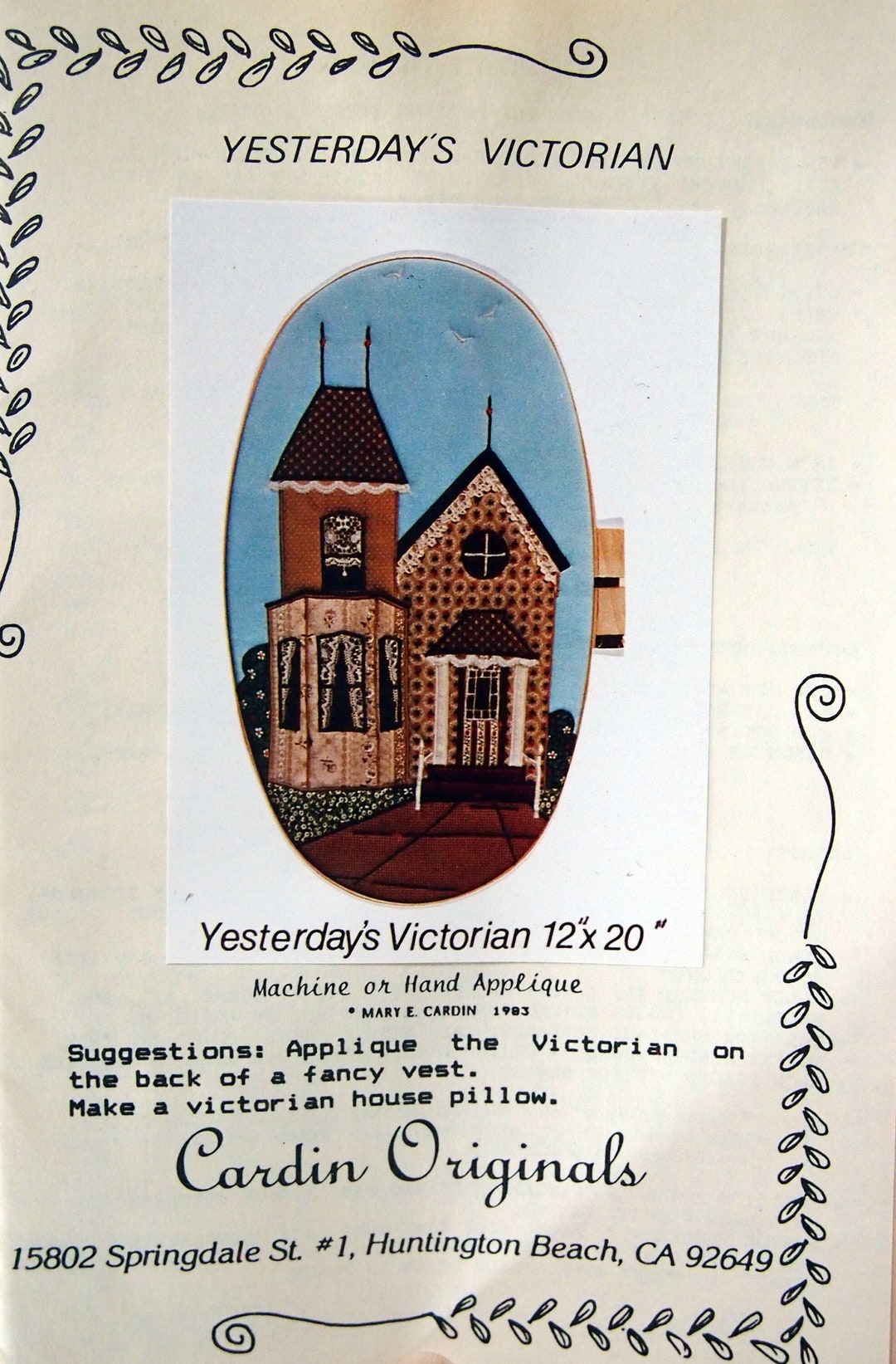 Yesterday's Victorian by Mary E. Cardin and Cardin Originals Vintage ...
