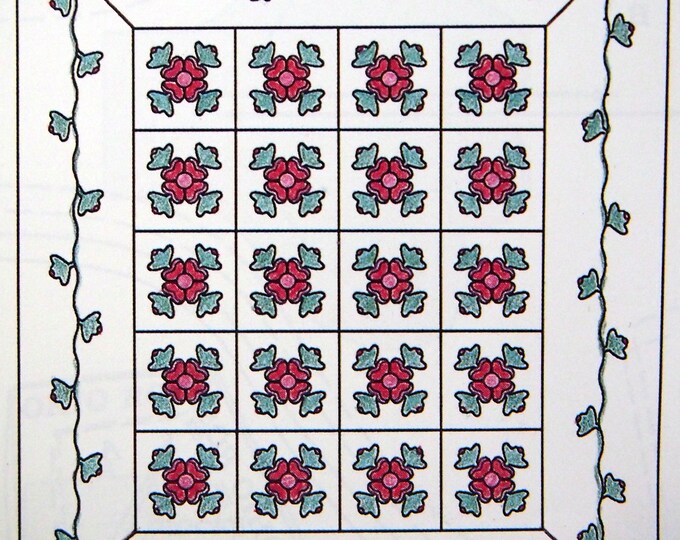 Ohio Rose with Template by Spinning Spools Vintage Quilt Pattern ...
