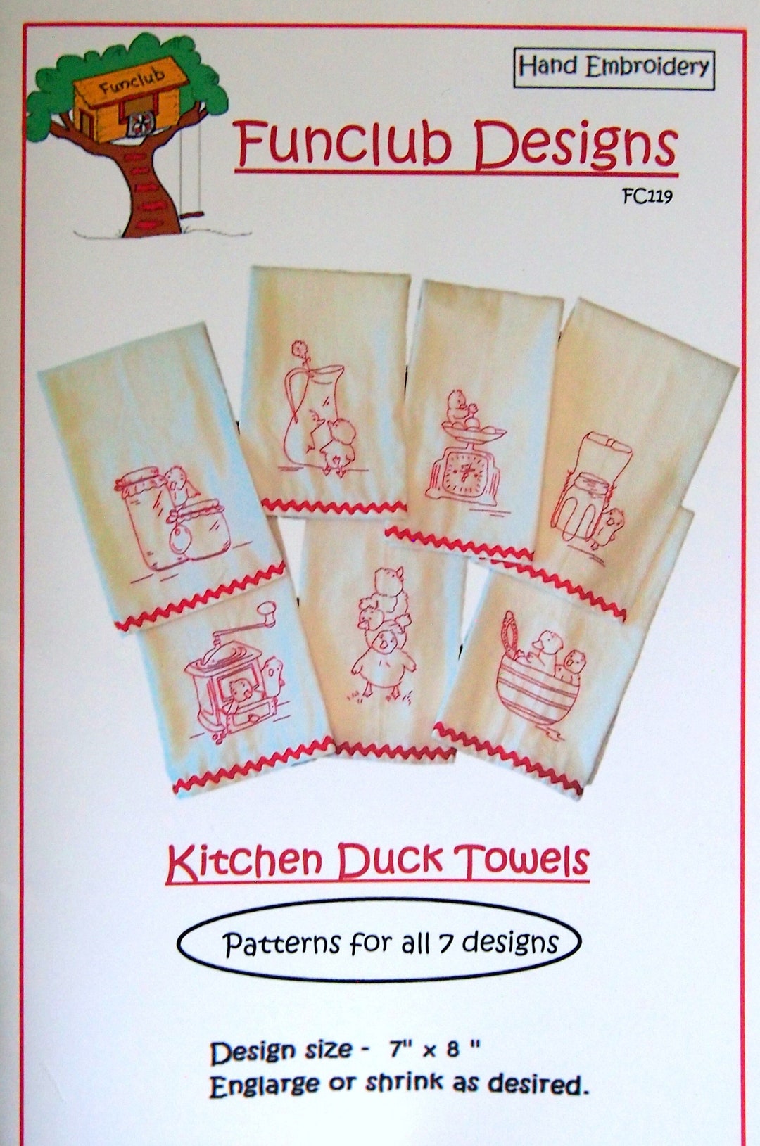 Kitchen Duck Towels by Cindy Moore and Funclub Designs Redwork ...