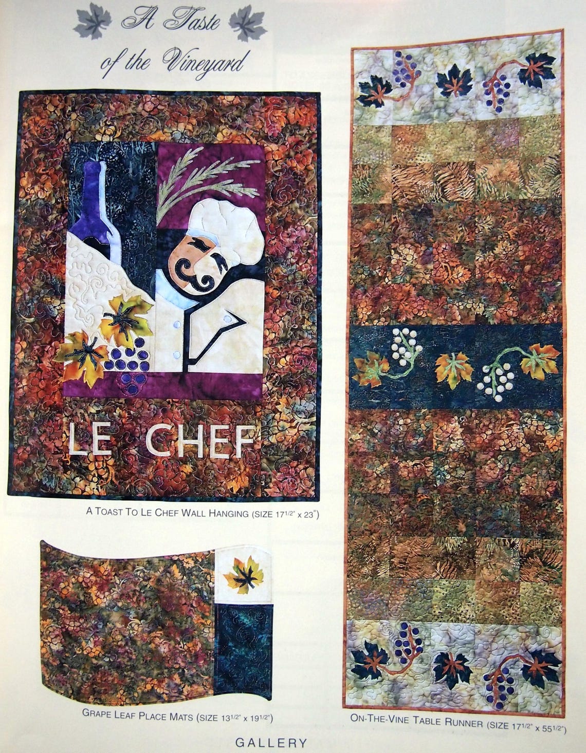 Le Chef by Letitia Hutchings and Mount Redoubt Designs Vintage Applique ...
