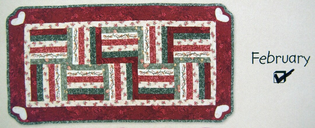 February - Table Runner of the Month by Cotton Way Vintage Quilted ...