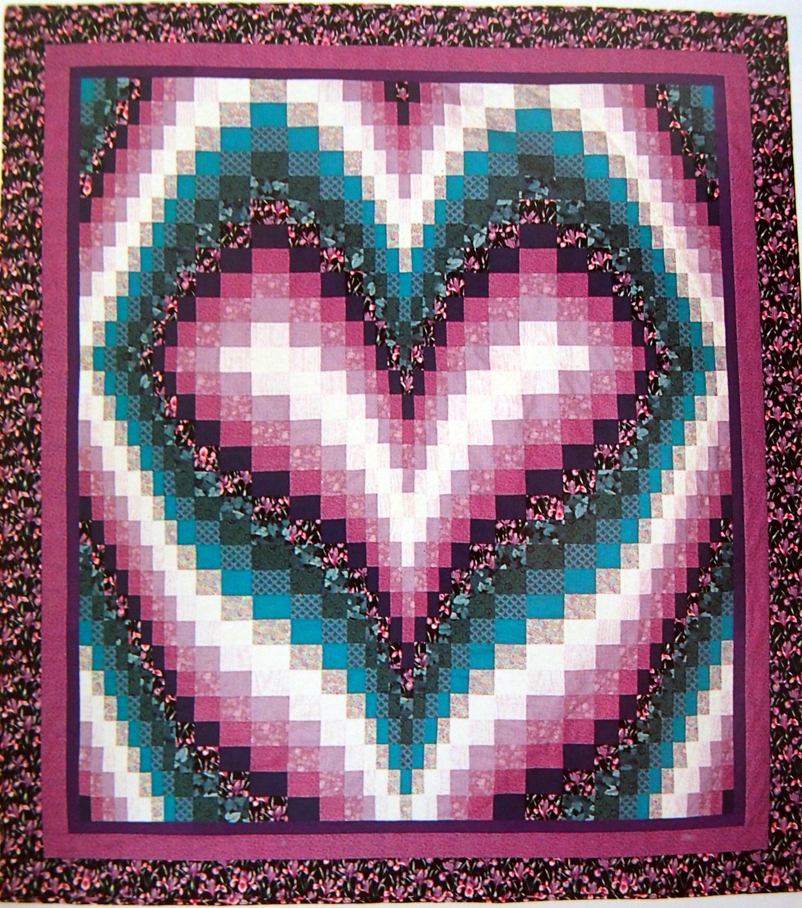 Bargello Heart Quilt