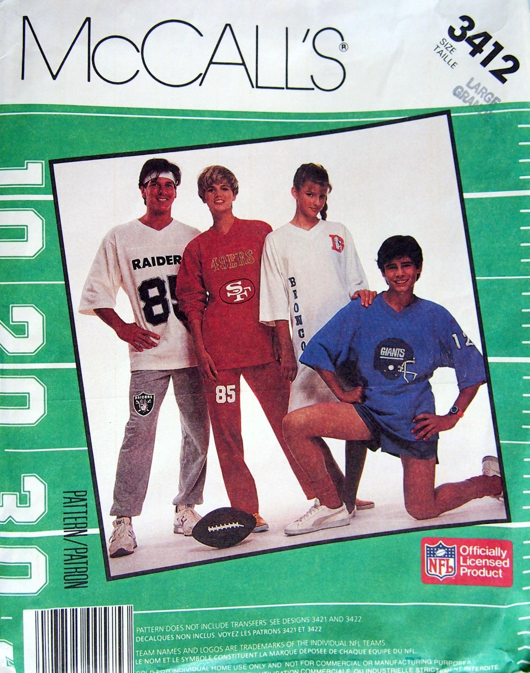 Misses', Men's or Teen Boys' Nightshirt, Top, Pants and Shorts Size ...