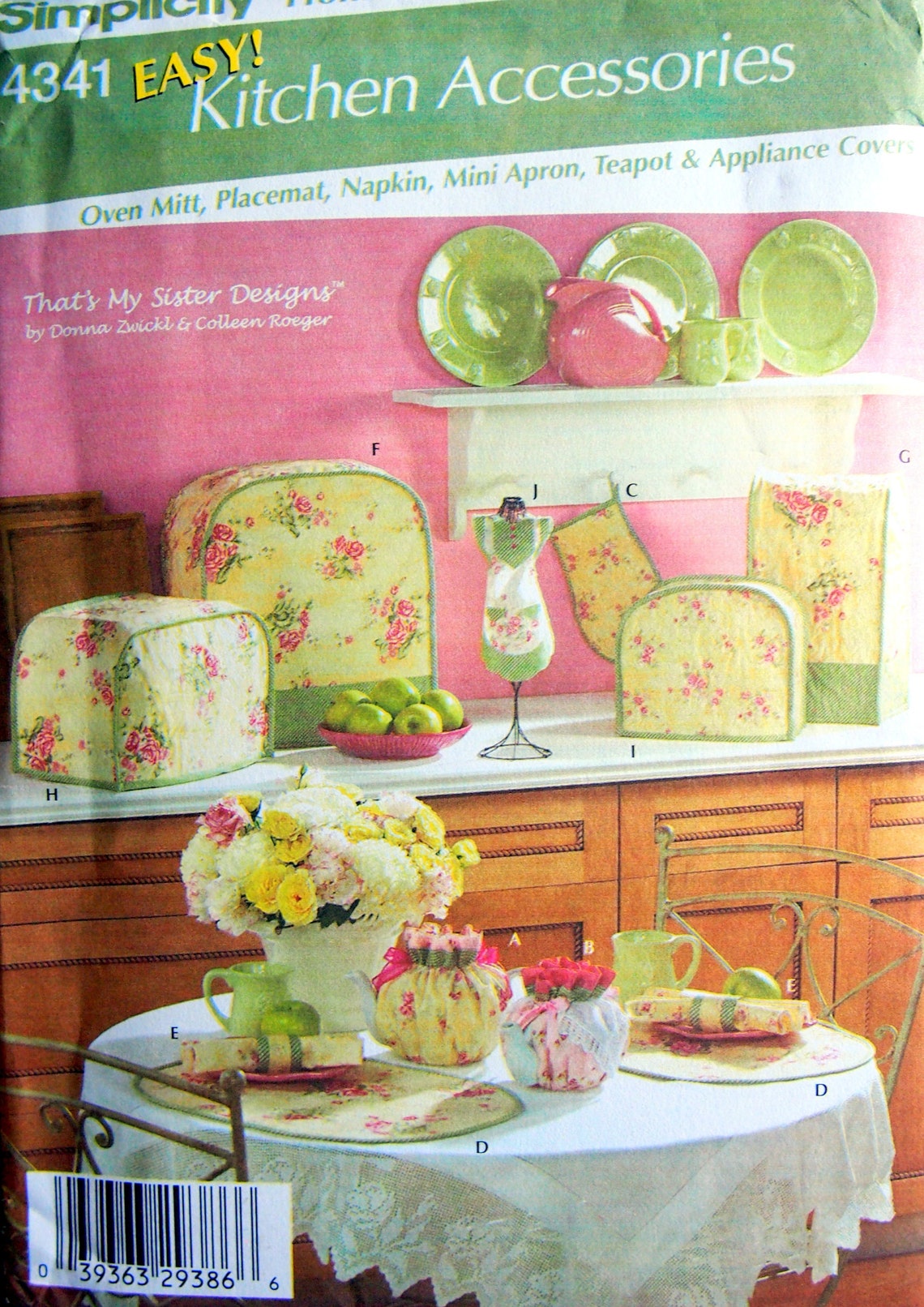 Kitchen Accessories Simplicity Home Decorating 4341 Uncut Sewing ...
