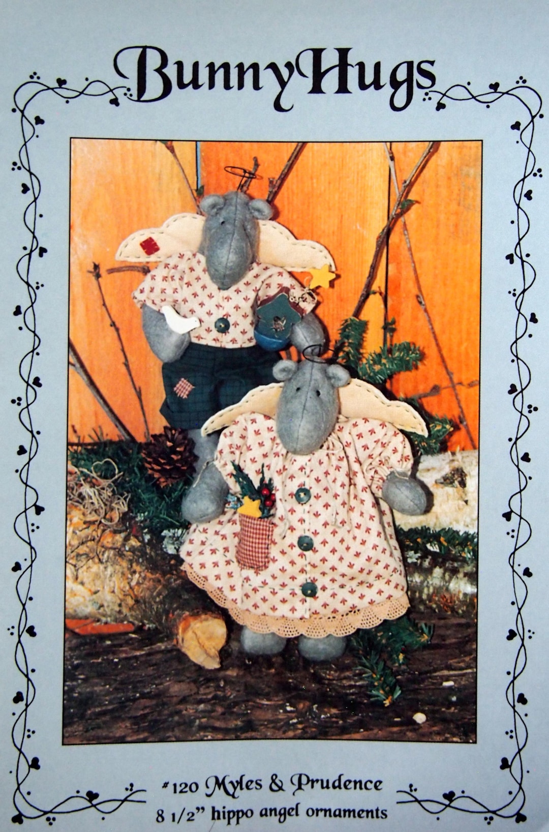 Myles & Prudence - 8-1/2" Hippo Angel Ornaments by Judi Morse and Bunny ...