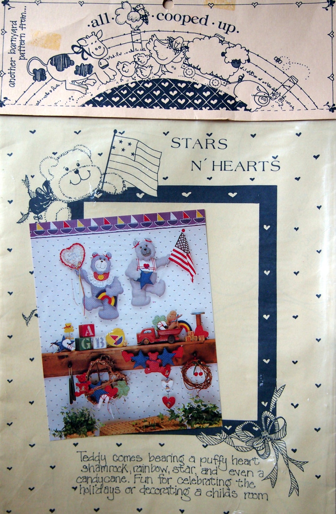 Stars 'N' Hearts by Becky Tuttle and All Cooped up Vintage Uncut Sewing ...