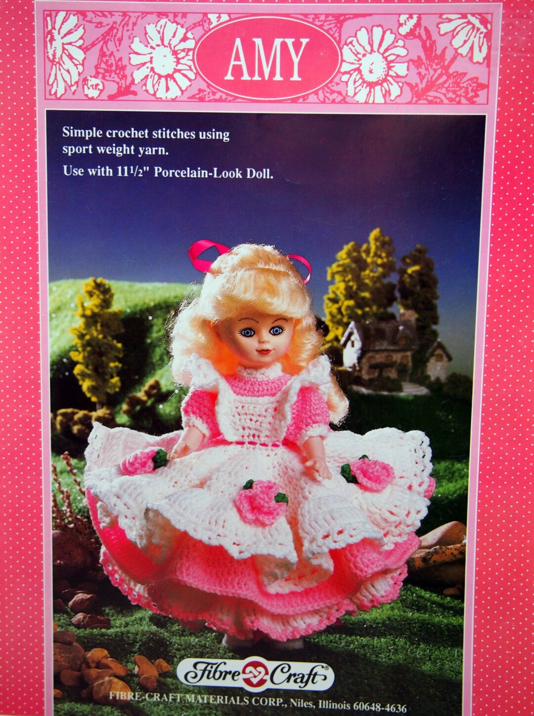 Amy by Fibre Craft Vintage Crochet Pattern Leaflet 1990 - Etsy