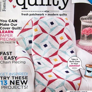 Quilty by Fons & Porter Quilt Pattern Magazine March/april 2014 - Etsy